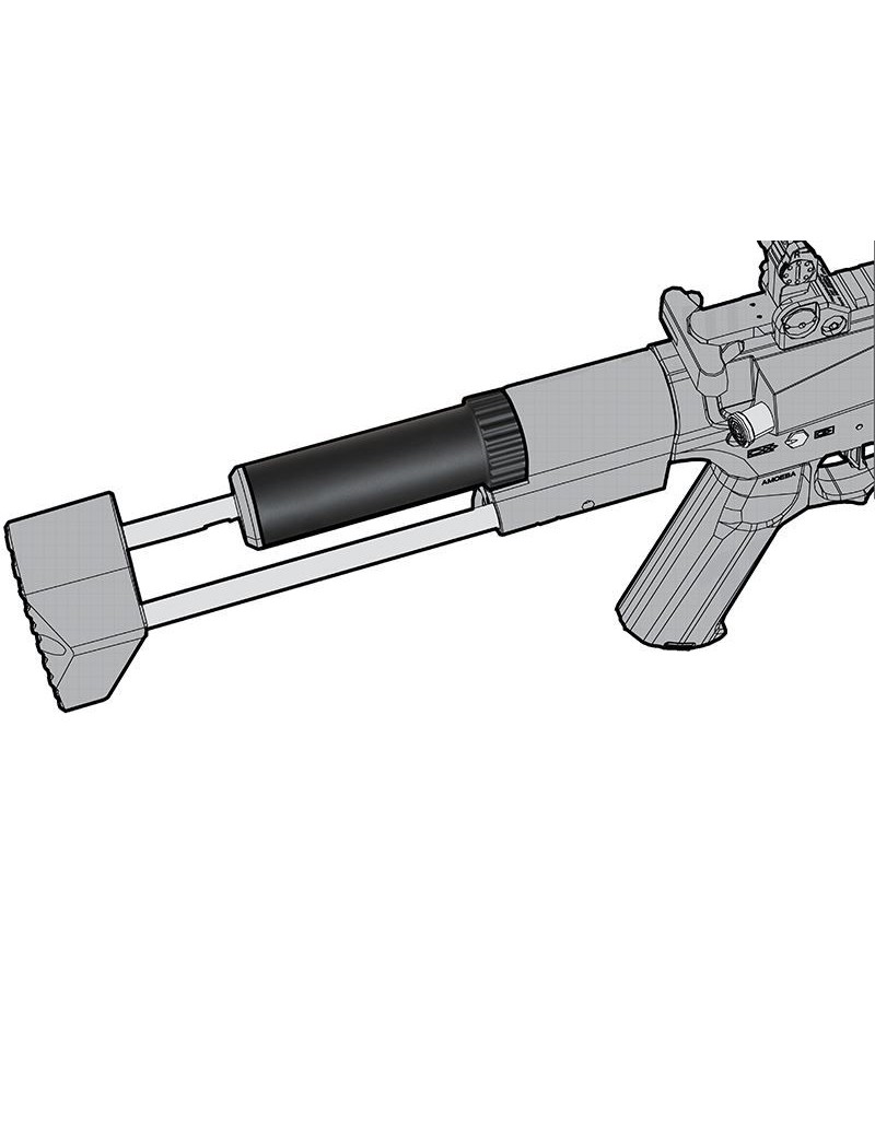 Ares Amoeba 156mm Buffer Tube Extension for AM-016